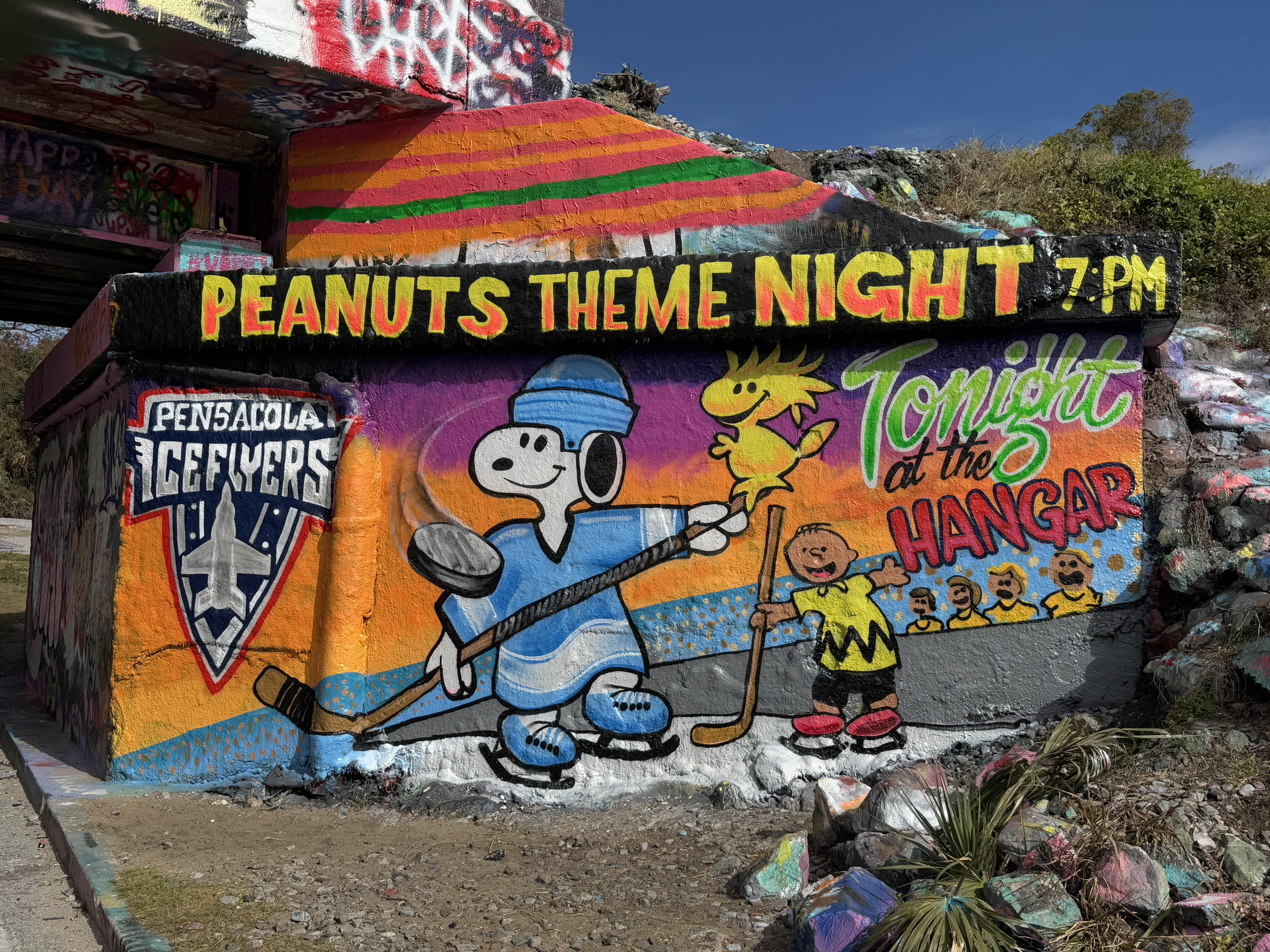 The Peanuts Gang Returns to the Hangar – The Graffiti Bridge