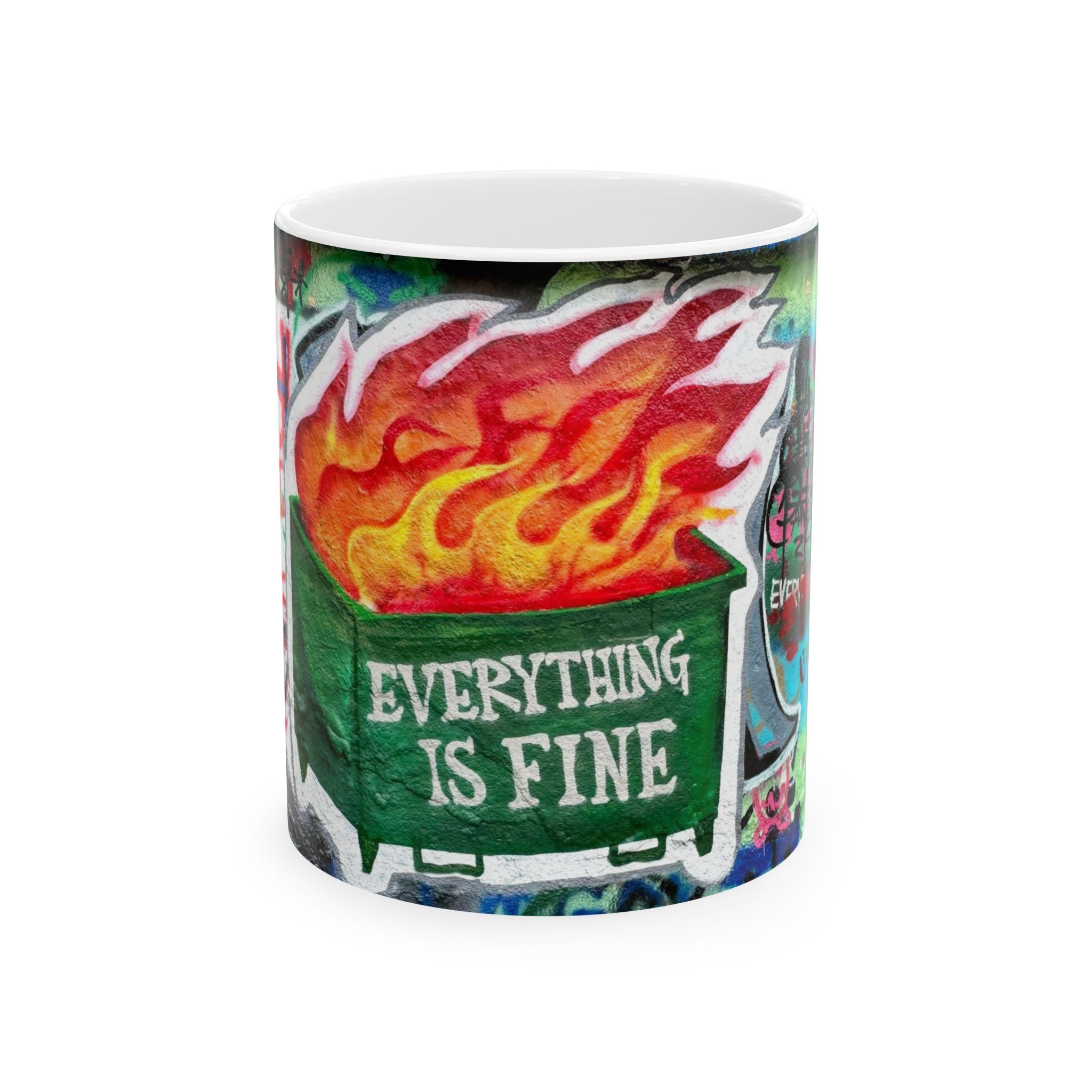 Dumpster Fire, Everything is fine - Mug – The Graffiti Bridge